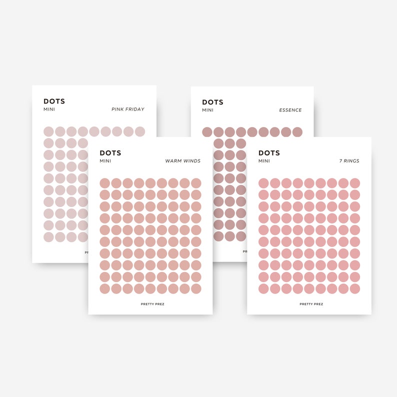 MINI Dot Stickers | Transparent | Minimal Sticker Sheets | Functional ...