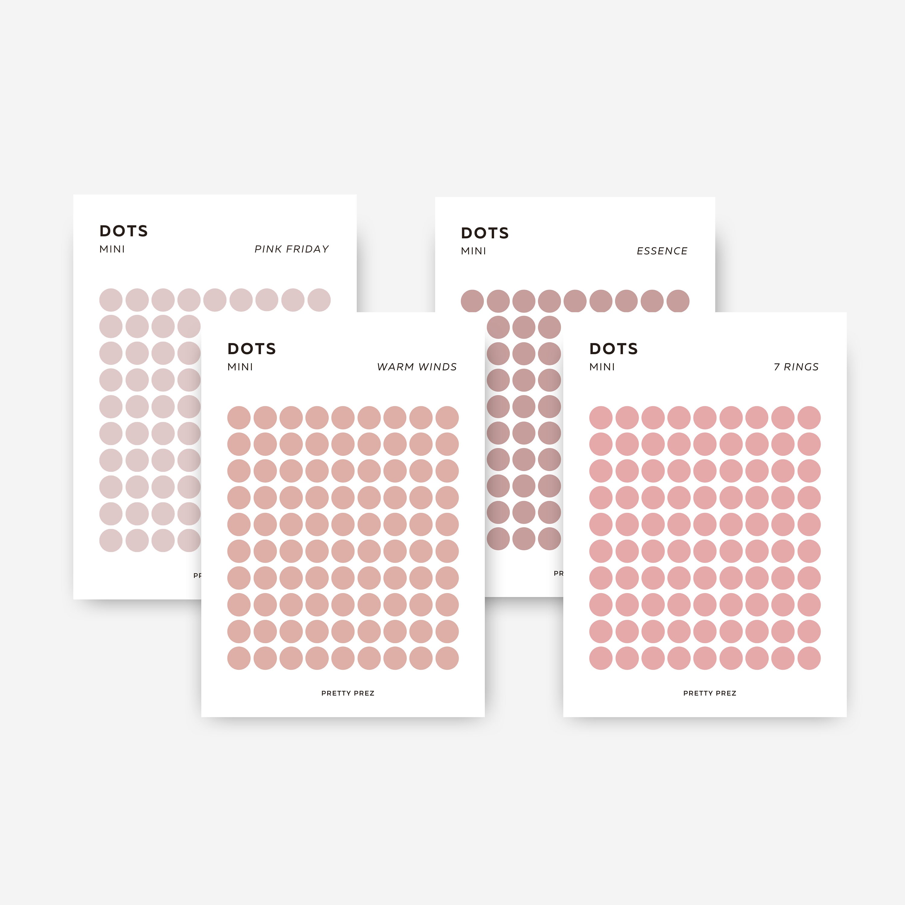 MINI Dot Stickers | Transparent | Minimal Sticker Sheets | Functional ...