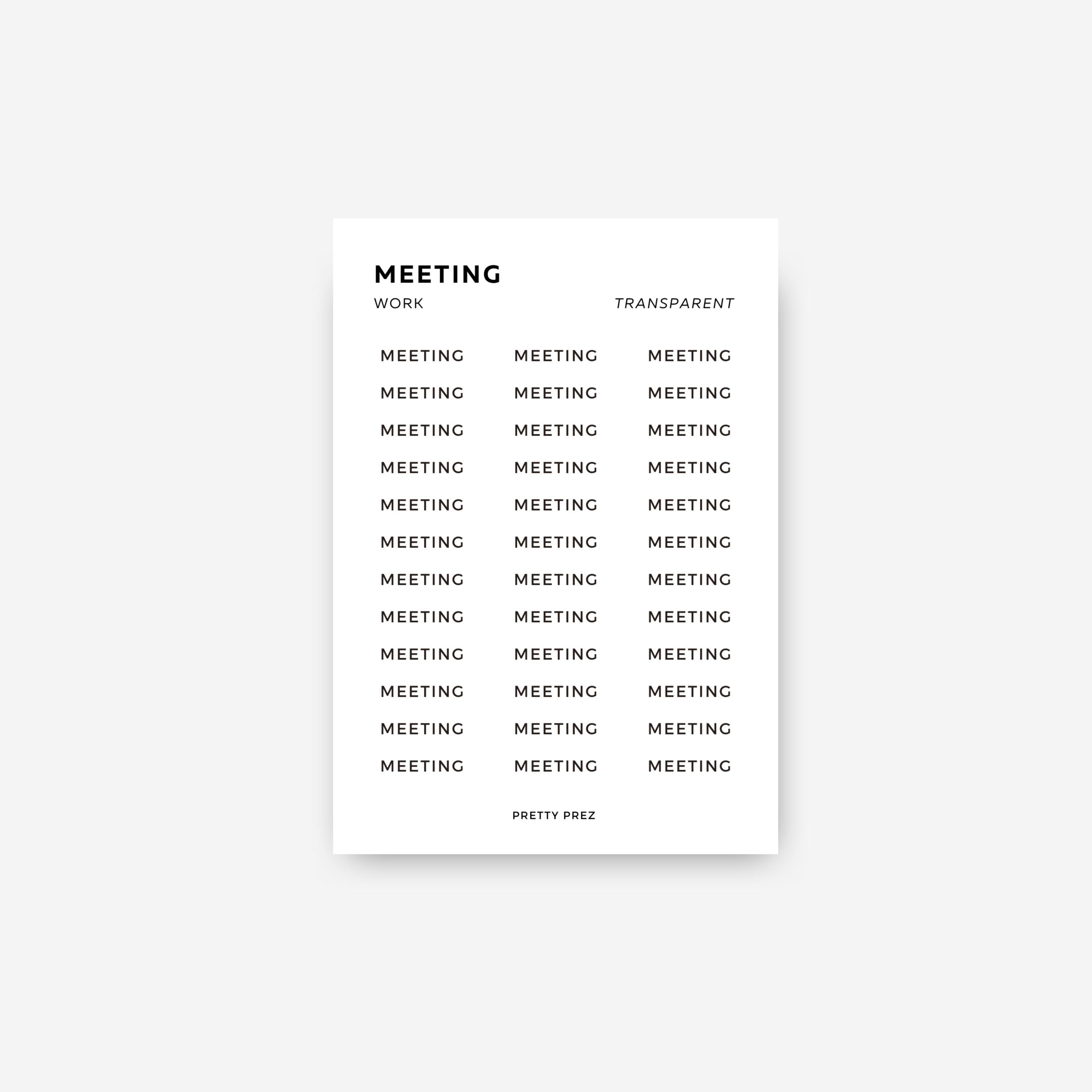 Work Stickers | Meeting, Schedule, Day Off, WFH, PTO, Out of Office ...