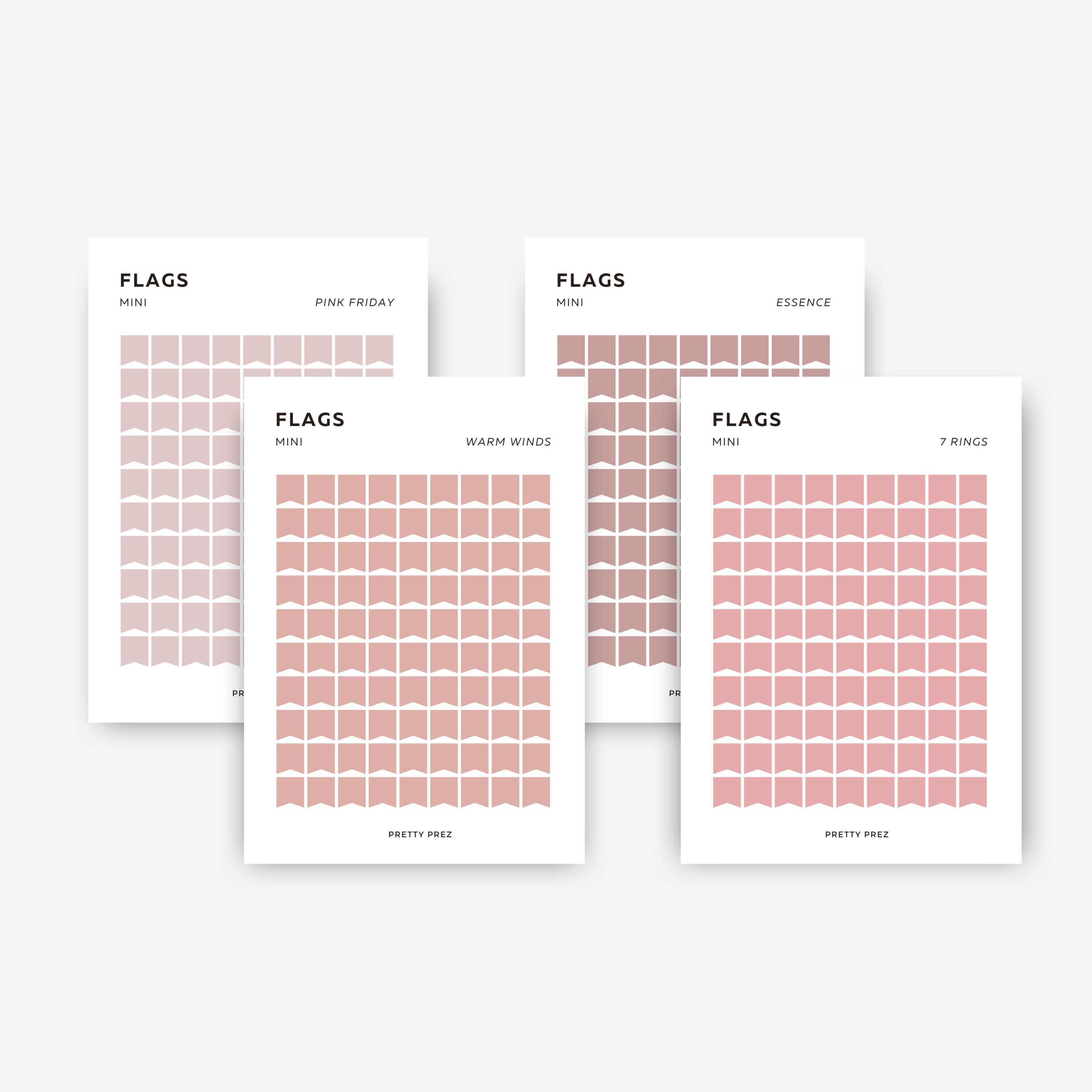 MINI Flag Stickers | Transparent | Minimal Sticker Sheets | Functional ...