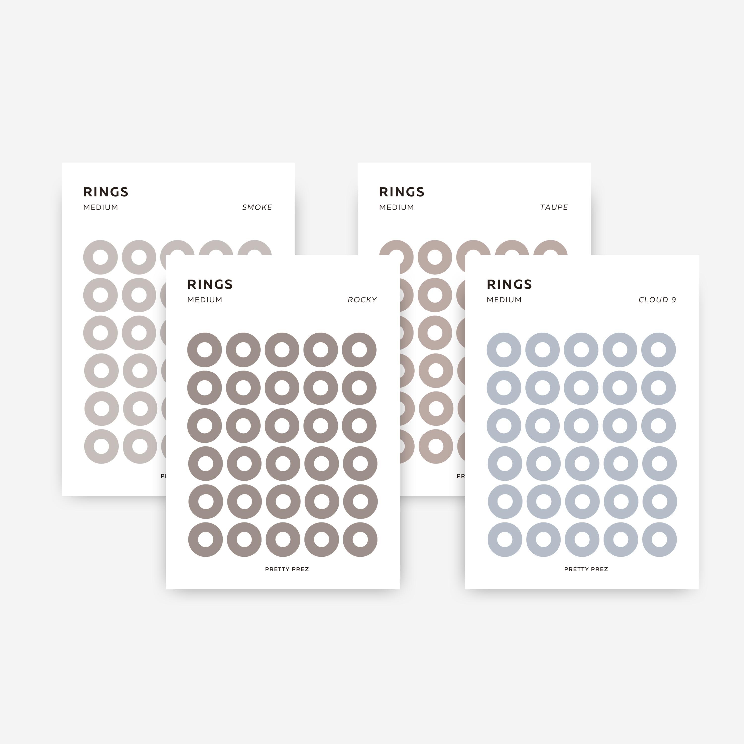 MEDIUM Ring Stickers | Transparent | Minimal Sticker Sheets ...