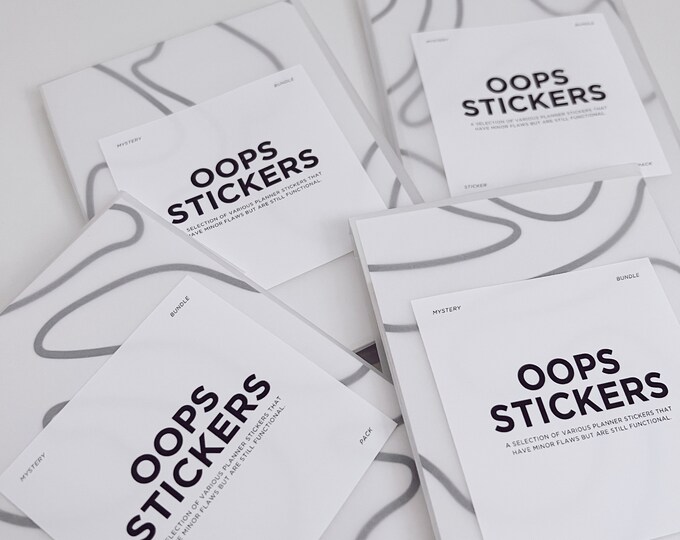 Oops Stickers | Oopsie Stickers | Mystery Sticker Pack | Matte ...