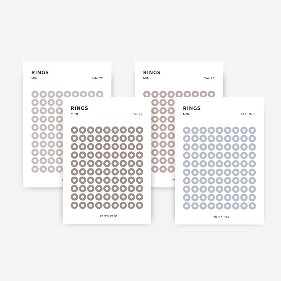 MINI Ring Stickers | Transparent | Minimal Sticker Sheets | Functional ...