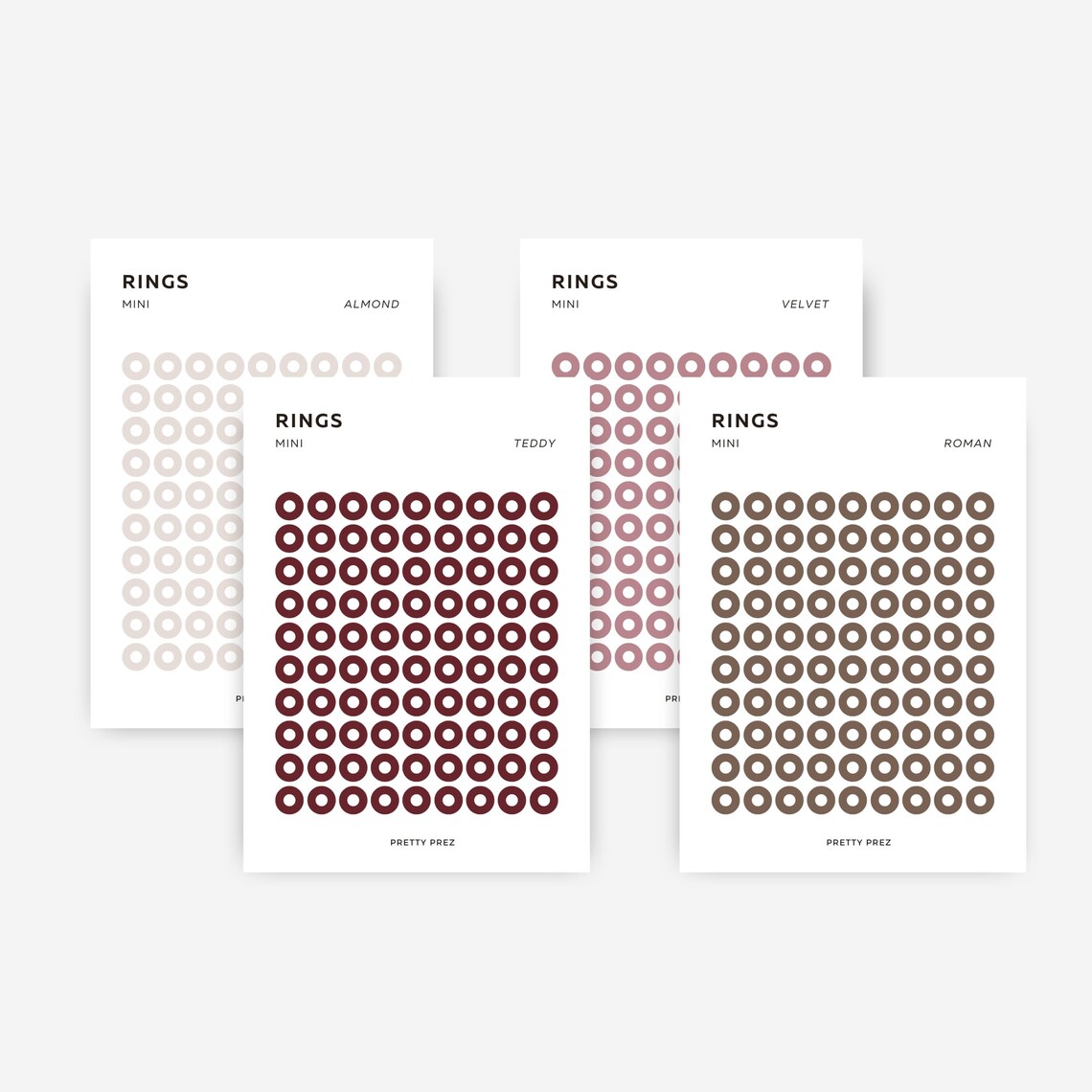 MINI Ring Stickers | Transparent | Minimal Sticker Sheets | Functional ...