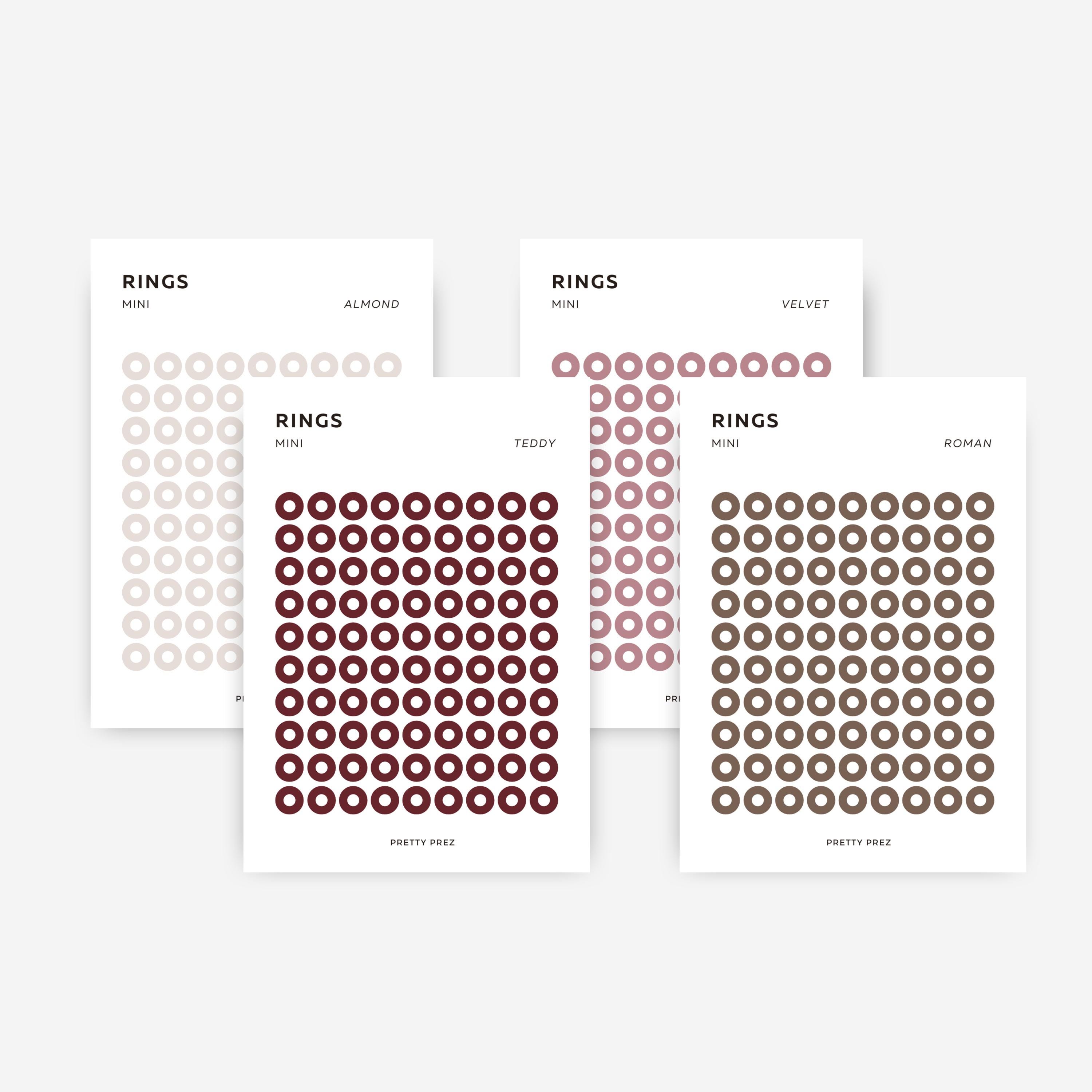 MINI Ring Stickers | Transparent | Minimal Sticker Sheets | Functional ...