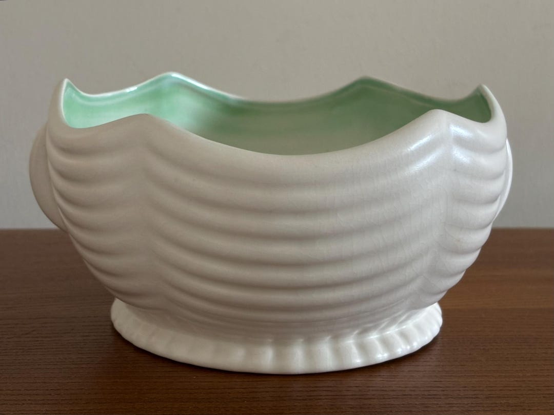 Vintage Sylvac 2320 Cream and Pale Green Ceramic Indoor Planter - Etsy