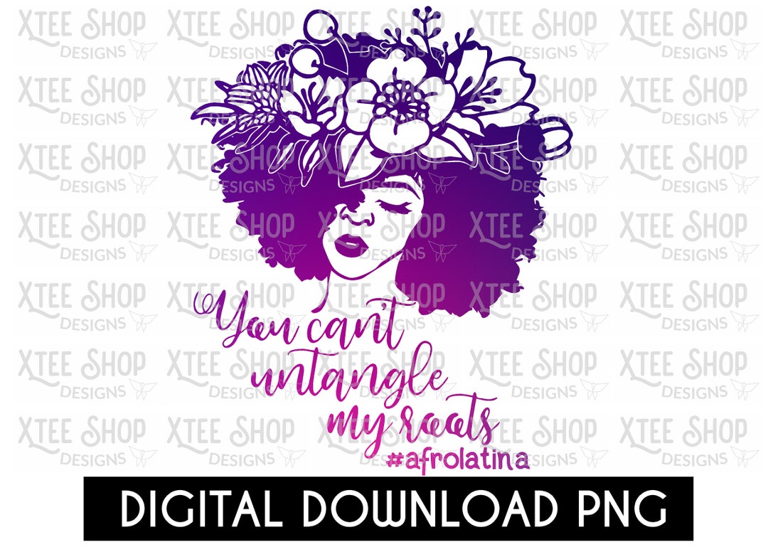 Afro Latina PNG Digital File, Digital File Afro Latina Design, PNG ...