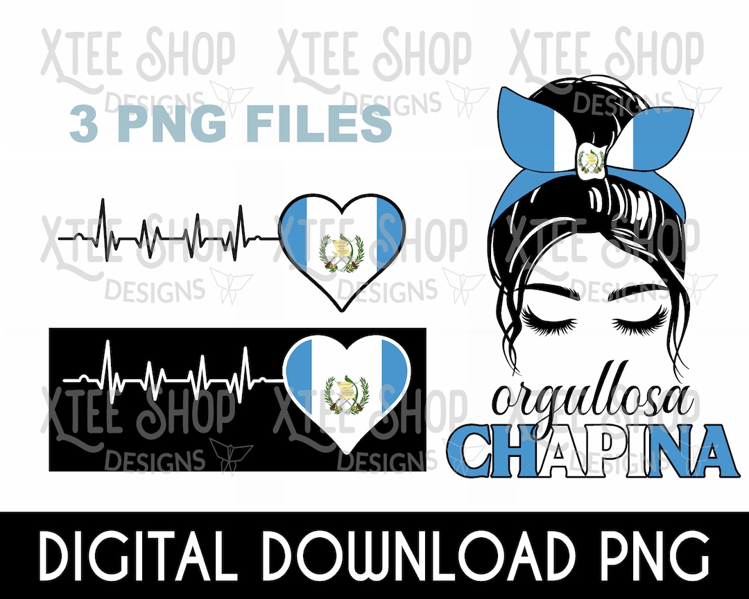 Guatemala Set of PNG Digital Files, Guatemala Proud Chapina Girl ...