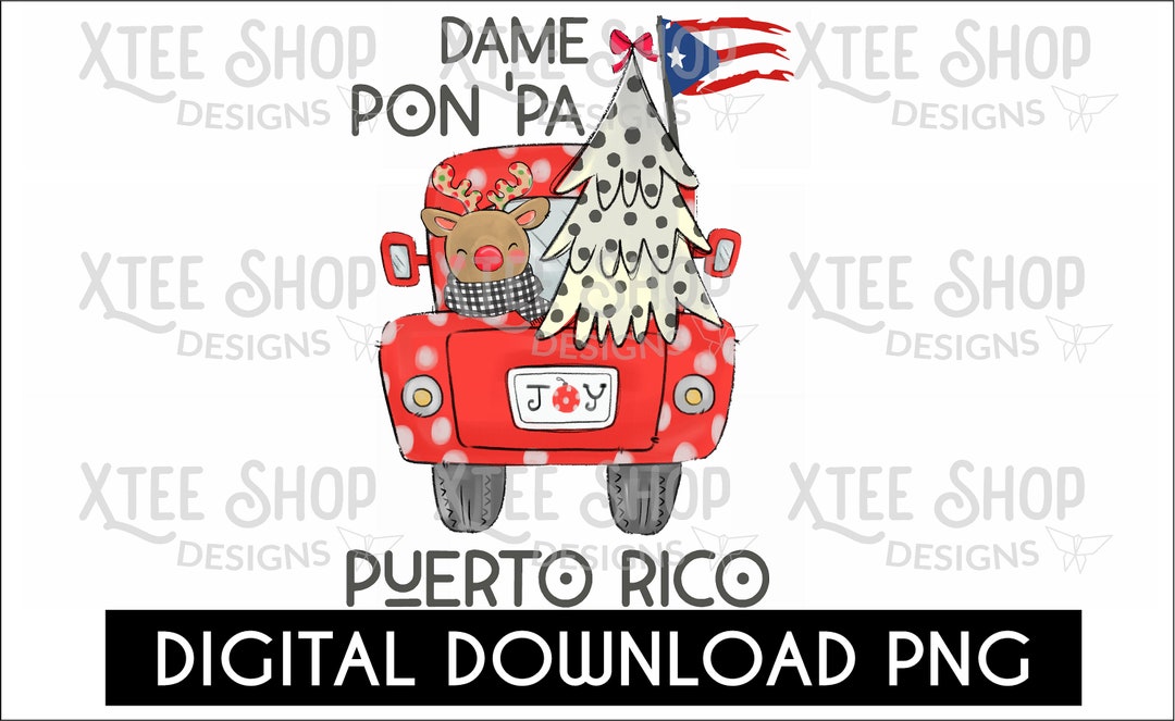 Puerto Rico Christmas PNG Digital File, Navidad Puertorriqueña PNG ...