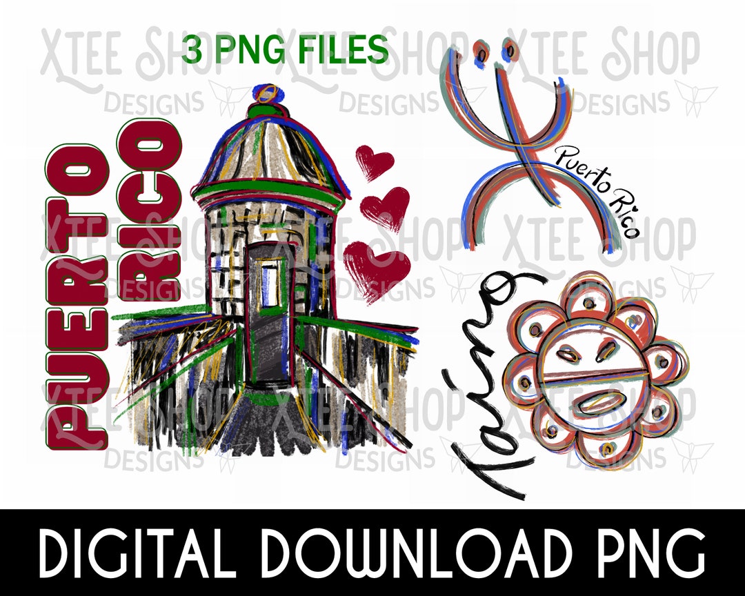 Hand Drawn Puerto Rico PNG Designs: Taino Symbols (digital Download) - Etsy