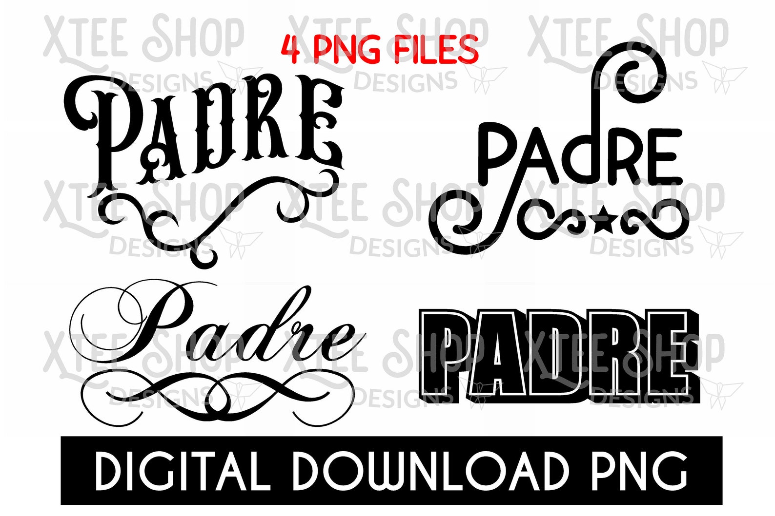 Padre Design PNG File Father Design Bundle Png Instant - Etsy