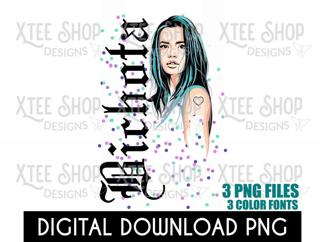 Bichota PNG File With Confetti Background, Bichota Blue Hair Girl ...