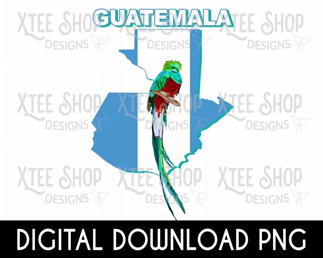 Guatemala Quetzal Bird & Map PNG: Flag Design (digital Download) - Etsy