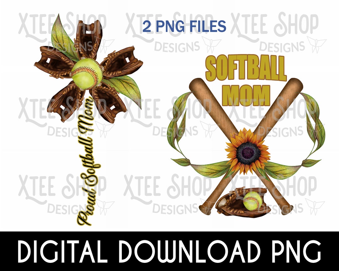 Softball Mom Sunflower PNG: Sublimation Design (digital Download) - Etsy