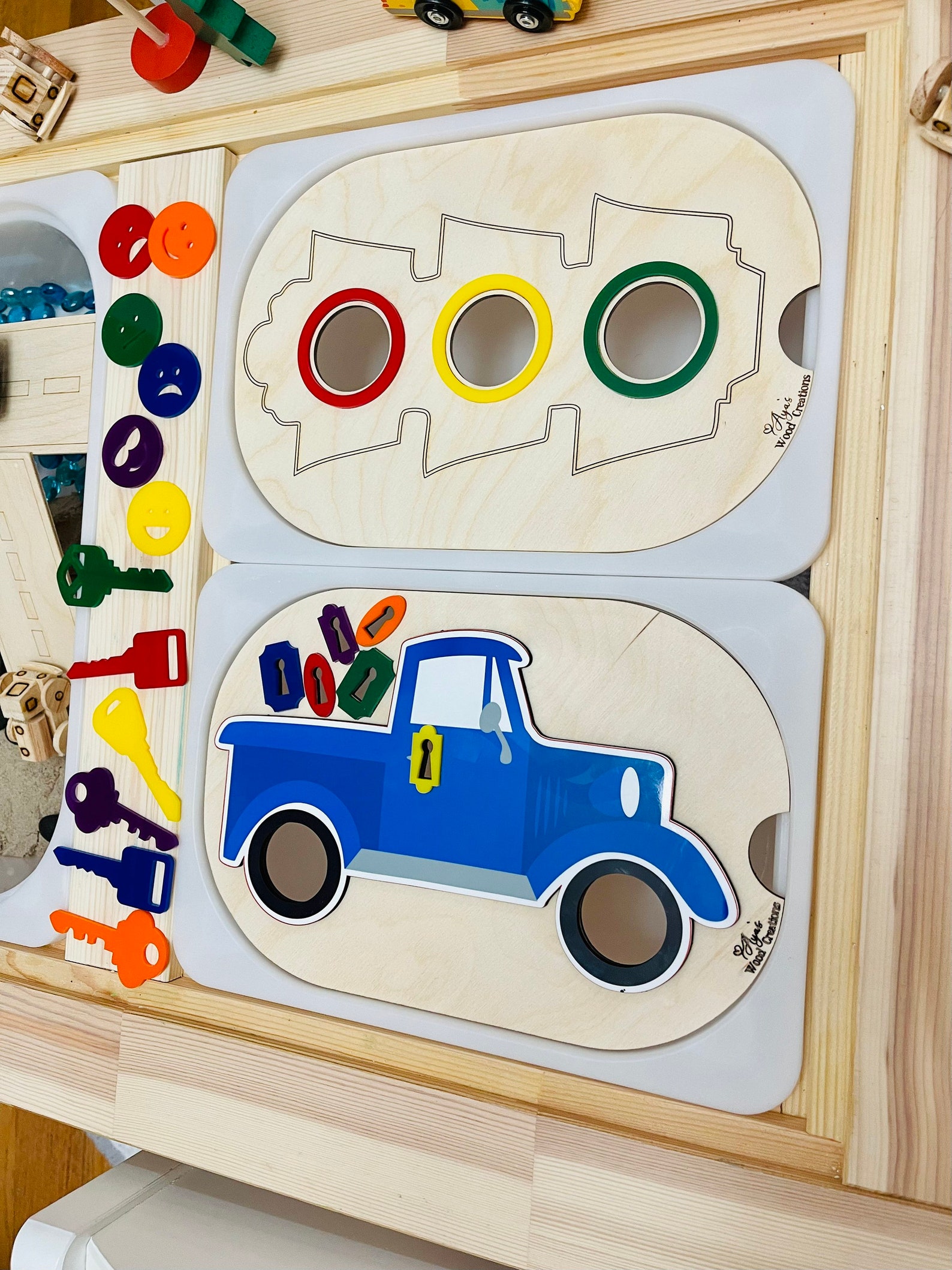 Flisat Blue Truck Board Insert Flisat Insert Sorting Trofast - Etsy Canada