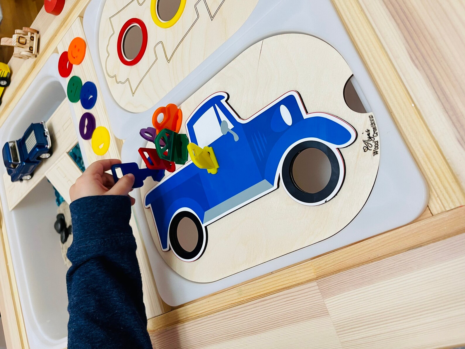 Flisat Blue Truck Board Insert Flisat Insert Sorting Trofast - Etsy Canada