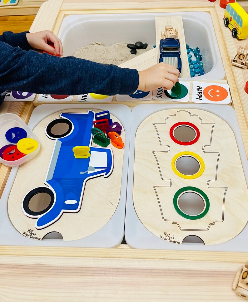 Flisat Blue Truck Board Insert Flisat Insert Sorting Trofast - Etsy Canada