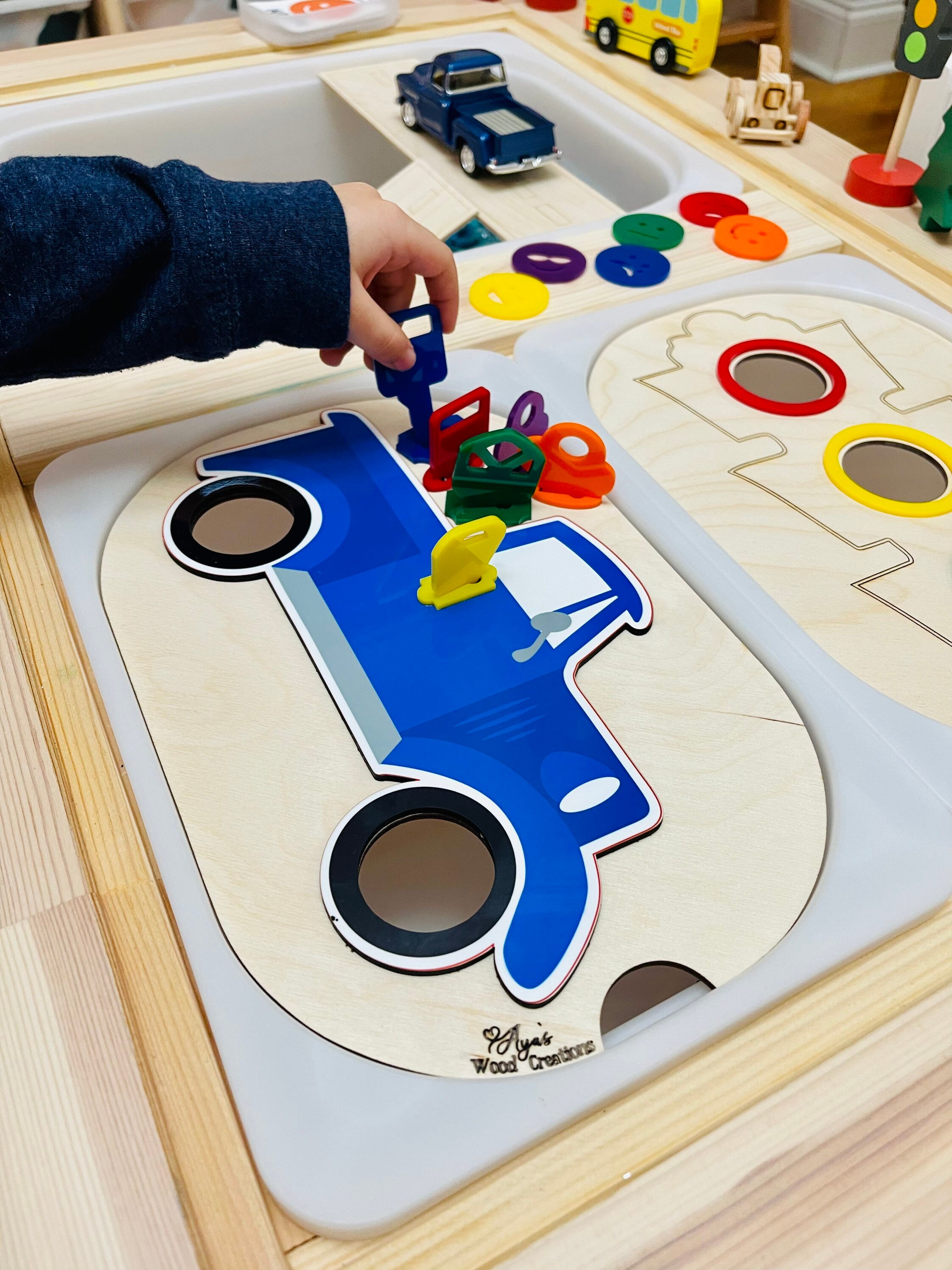 Flisat Blue Truck Board Insert Flisat Insert Sorting Trofast - Etsy Canada