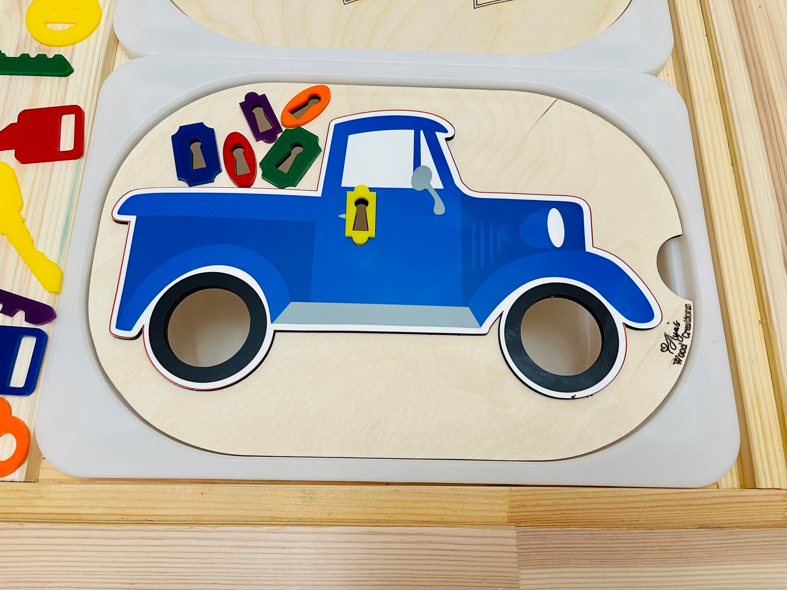 Flisat Blue Truck Board Insert Flisat Insert Sorting Trofast - Etsy Canada