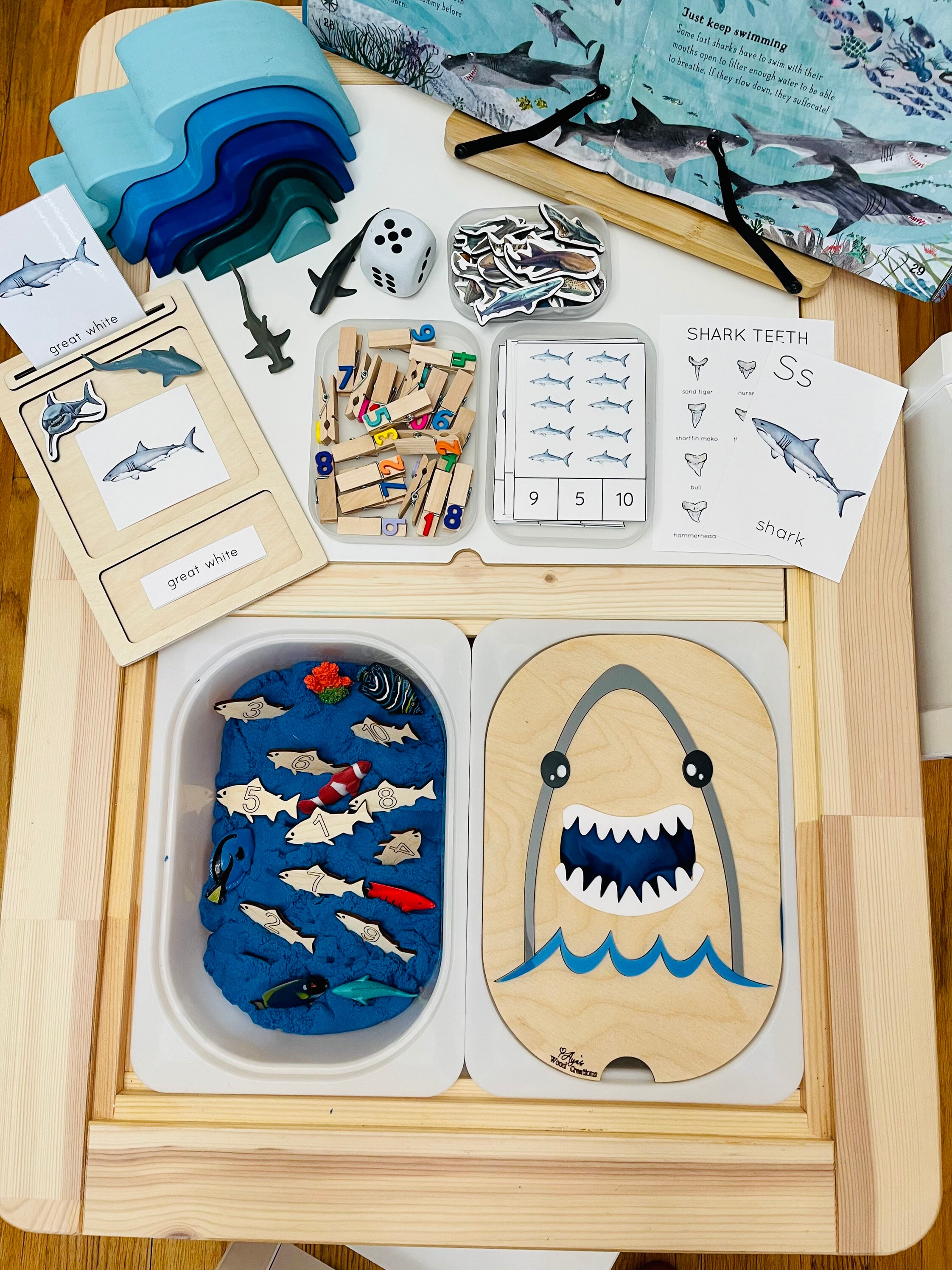 Flisat Shark Board Sensory Bin Insert Trofast Insert - Etsy Canada