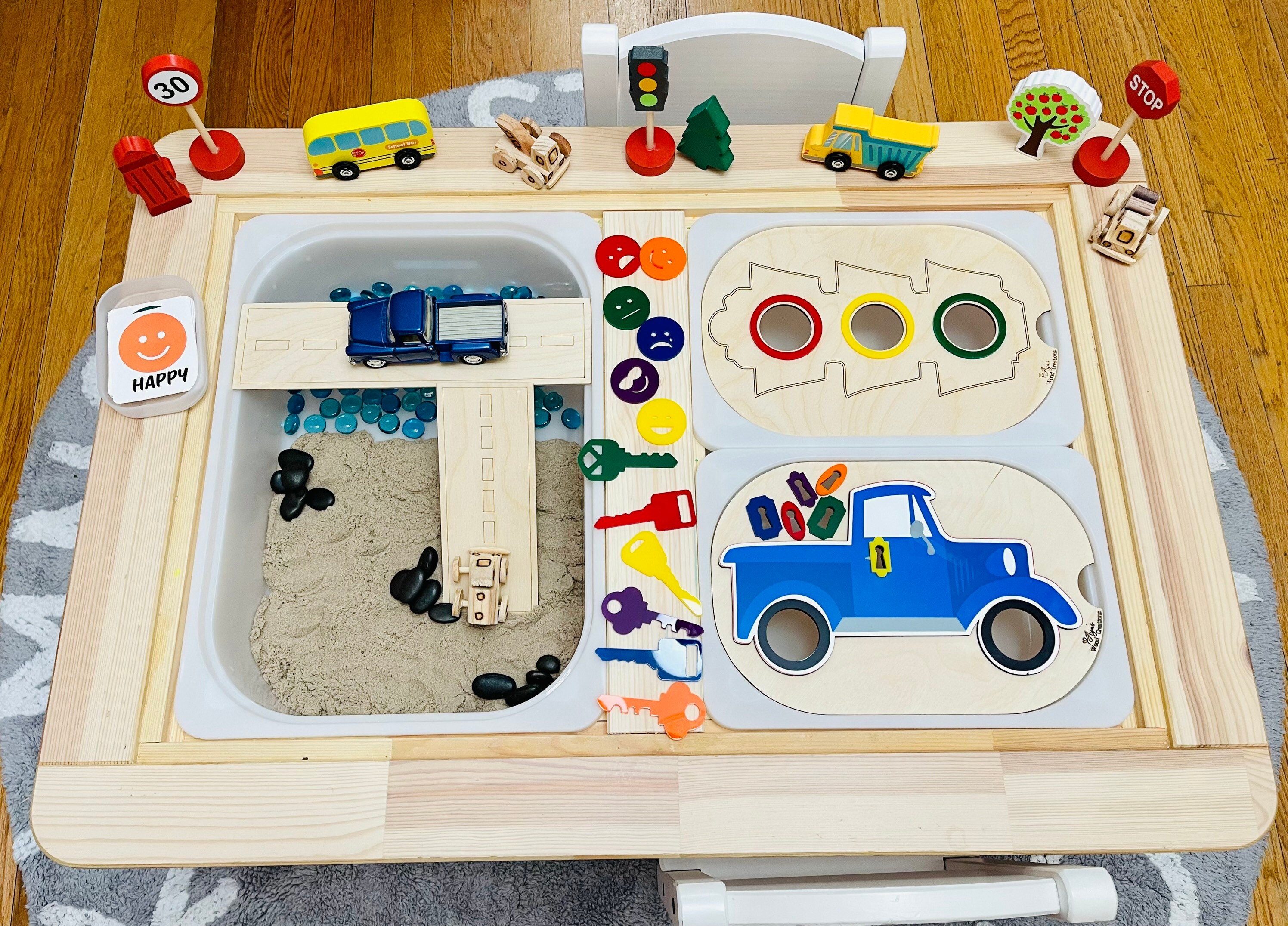 Flisat Blue Truck Board Insert Flisat Insert Sorting Trofast - Etsy Canada