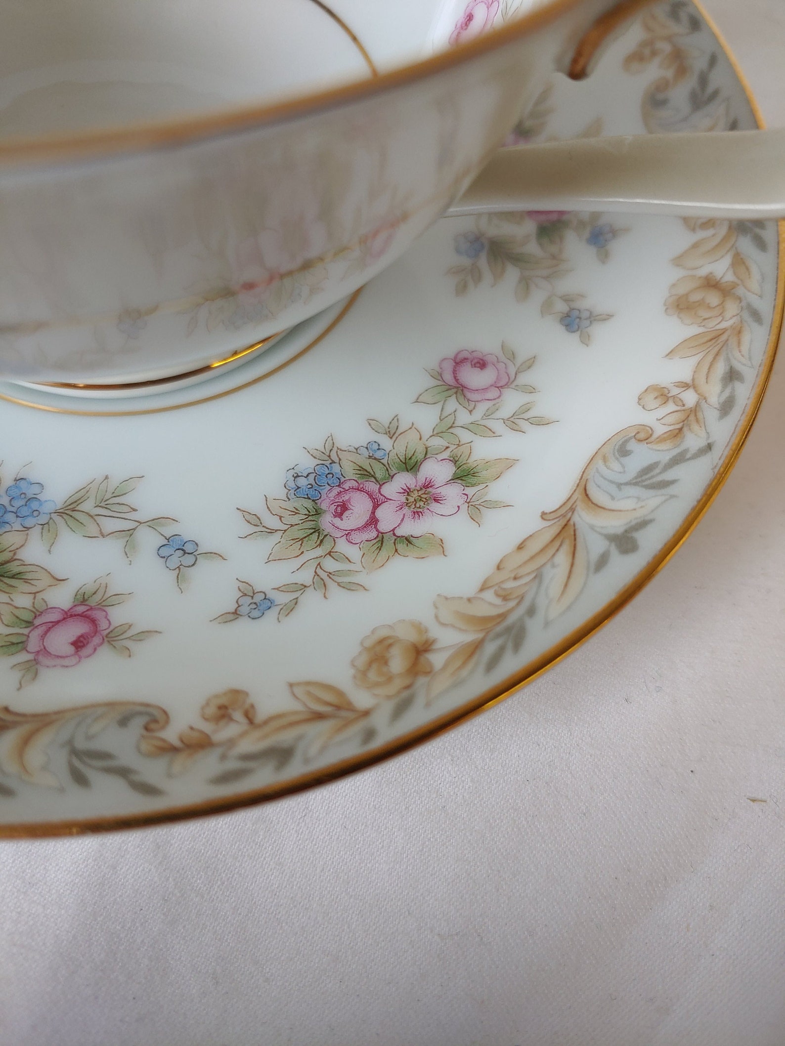 Vintage Noritake Somerset China Footed Teacup With Saucer | Etsy