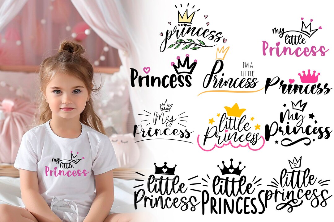 Princess SVG Bundle, Princess Quote Svg, Girls Room Svg, Little Girl ...