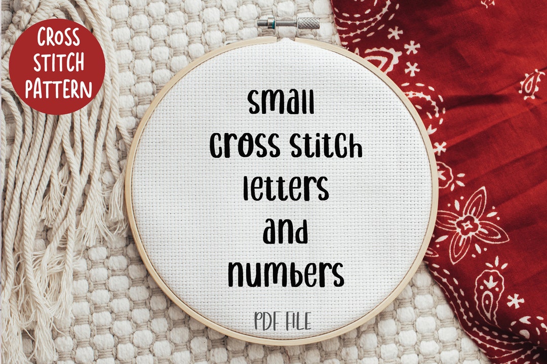 Small Cross Stitch, Cross Stitch Font, Alphabet Cross Stitch, Sample ...