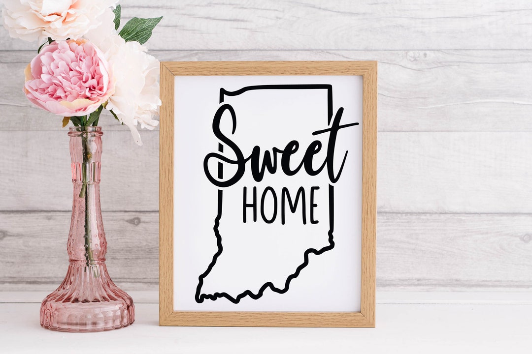 Sweet Home Indiana State Svg, State of Indiana Svg, Svg Indiana, PNG ...