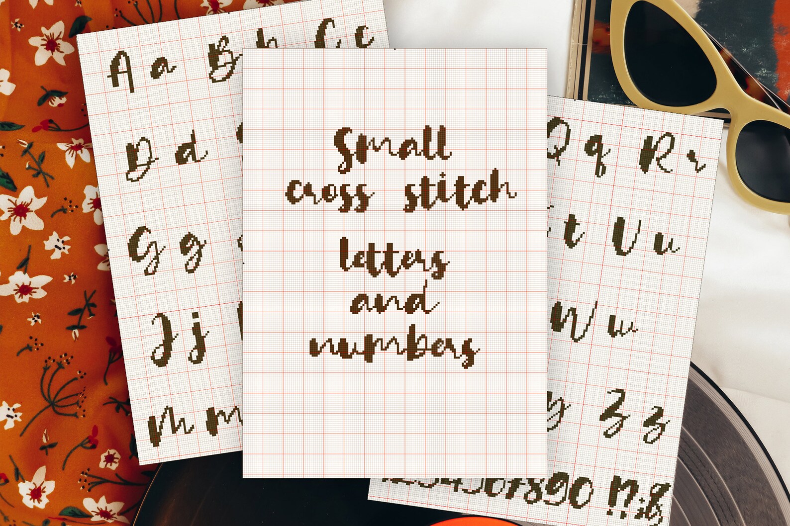 Alphabet Cross Stitch Small Cross Stitch Cross Stitch Font - Etsy