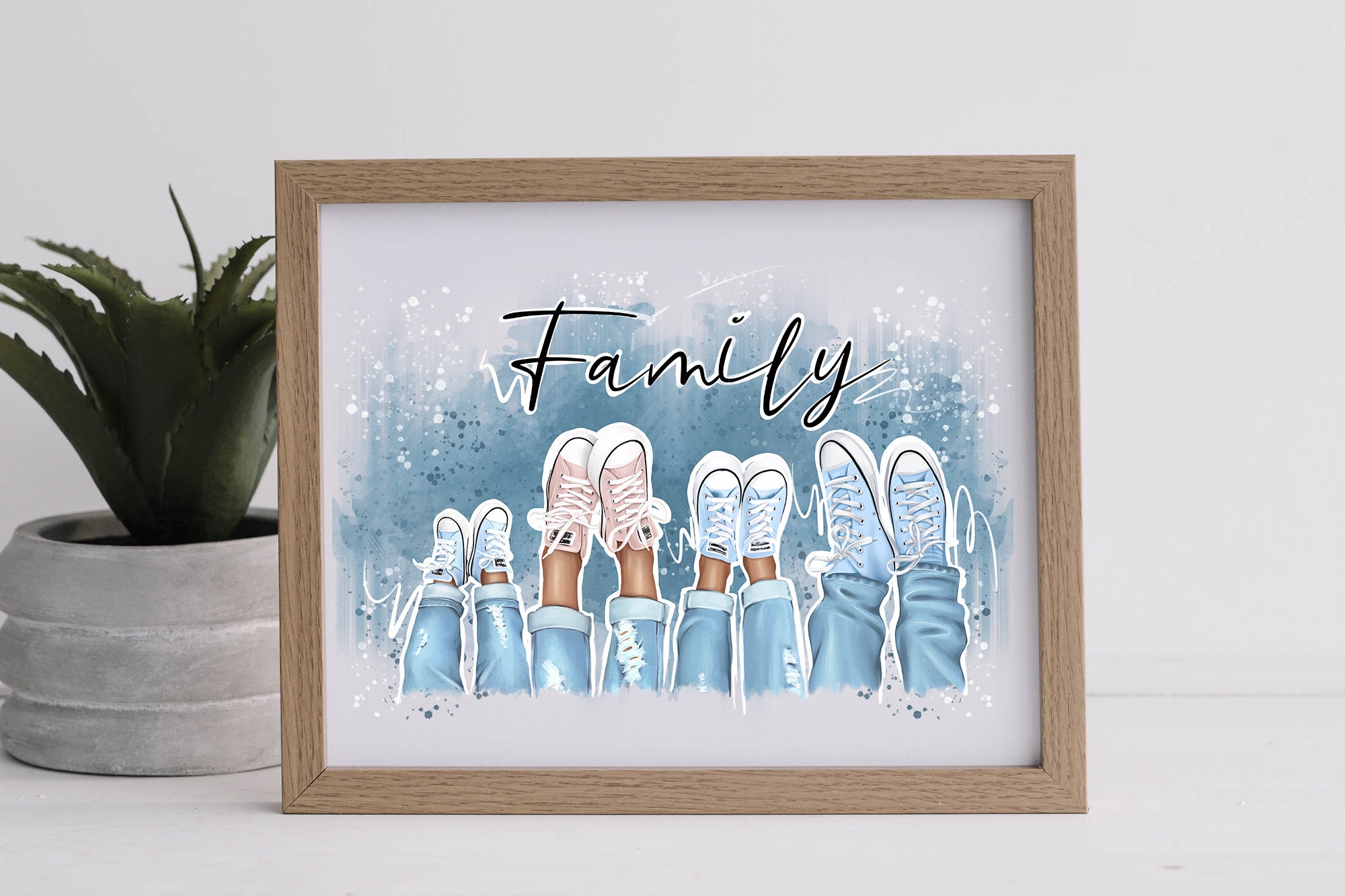 Family Clipart, Feet of Mom, Dad and Children in Shoes, PNG on ...