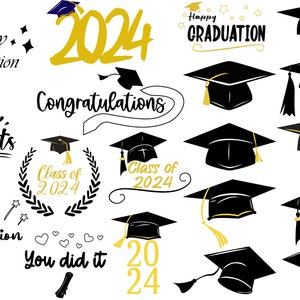 Graduation Cap SVG Graduation Hat SVG Graduate Clipart Silhouette ...