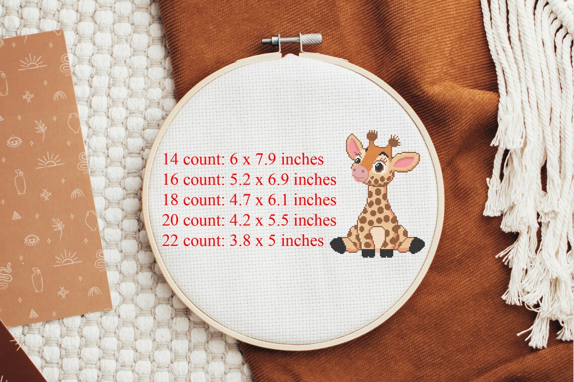 Giraffe Cross Stitch Cute Giraffe Cross Stitch Pattern - Etsy