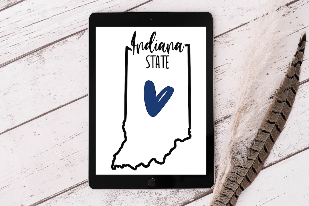 Indiana State Svg, State of Indiana Svg, Svg Indiana, PNG EPS SVG Files ...