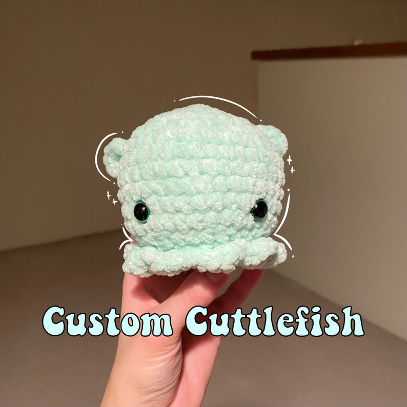 Custom Cuttlefish Crochet Plushie Handmade Cuttlefish Toy Stuffed ...