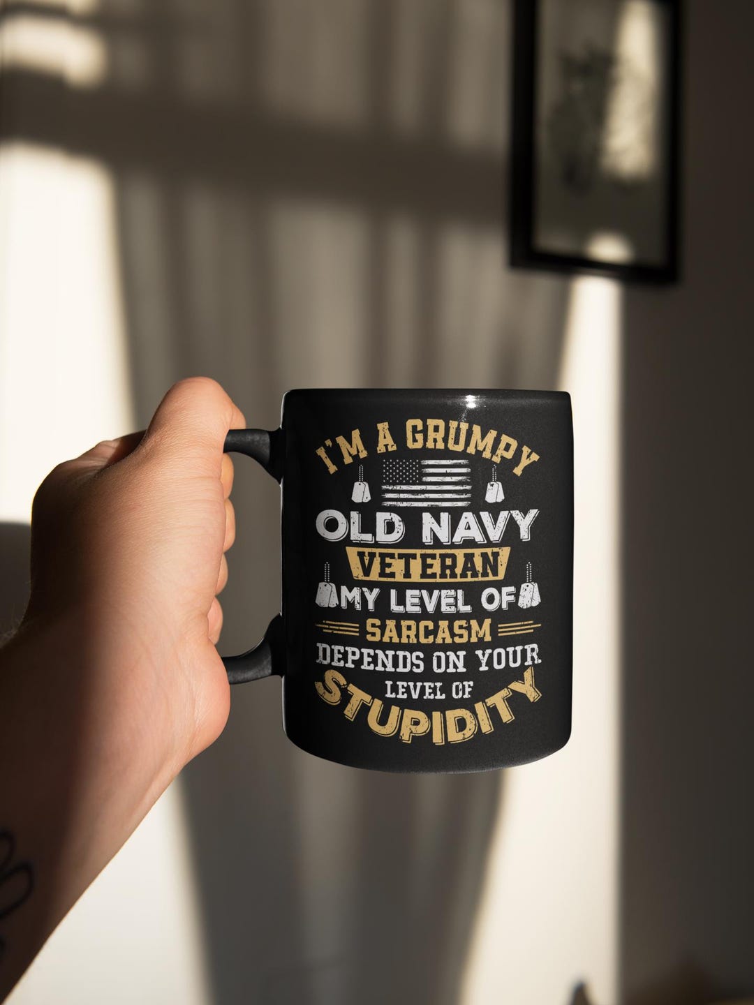 Grumpy Old Navy Veteran Mug: Funny Sarcastic Military Coffee Cup - Etsy