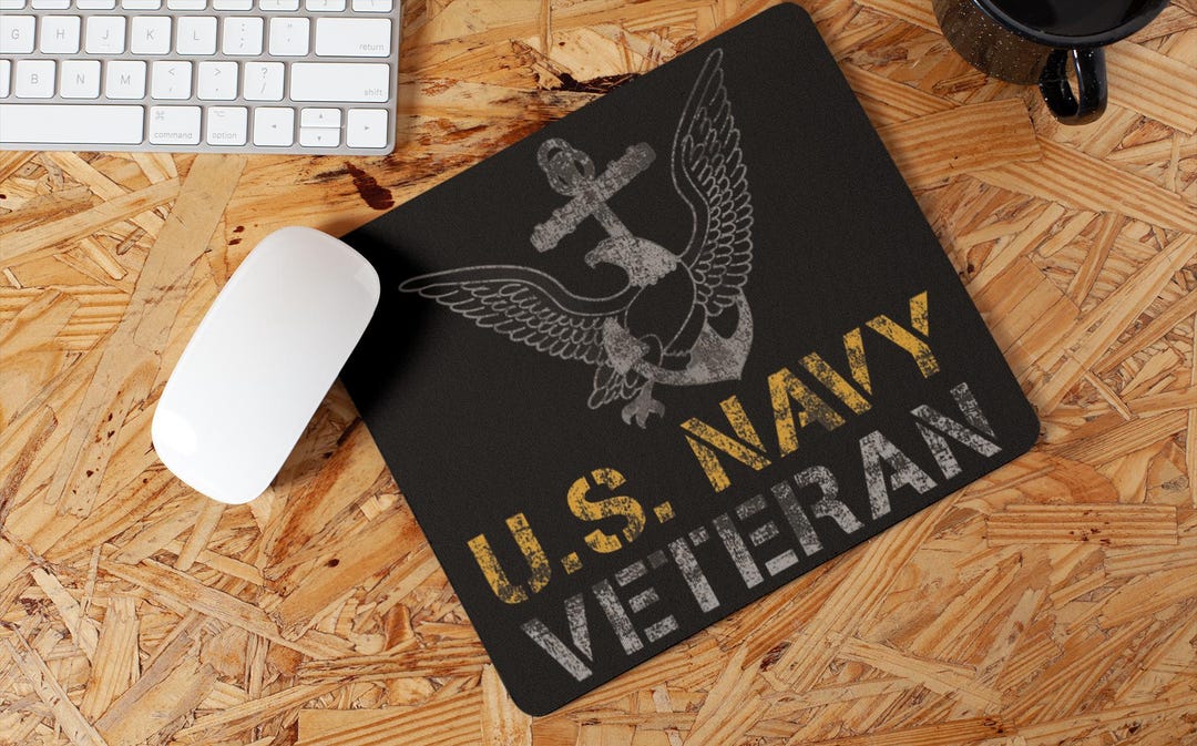 US Navy Submarine Veteran Mouse Pad: Silent Service Military Gift ...
