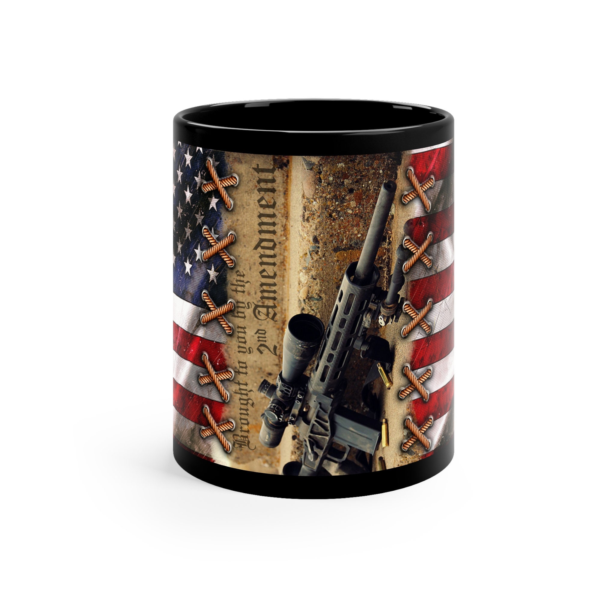Patriotic 2nd Amendment Mug Gun Rights Gift Pro-2a Coffee Cup US Flag ...