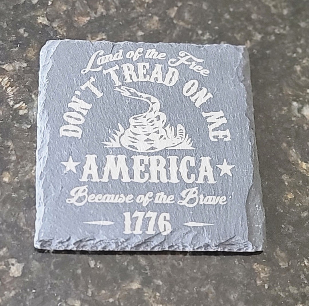 Don’t Tread on Me Slate Coaster Set (4-piece) – Patriotic Gadsden ...