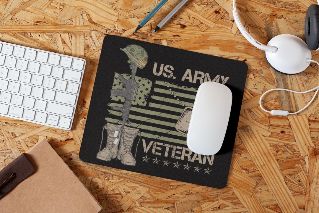 U.S. Army Veteran Mouse Pad: Patriotic Military Desk Decor - Etsy