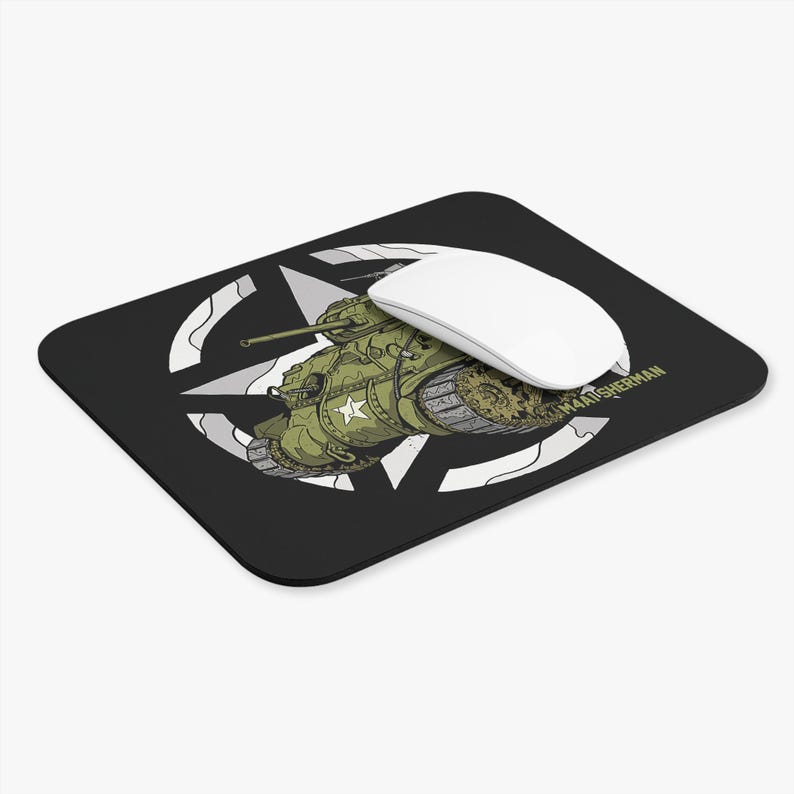 M4A1 Sherman Tank Mouse Pad, WWII Tank Desk Mat, Military Mousepad, US ...