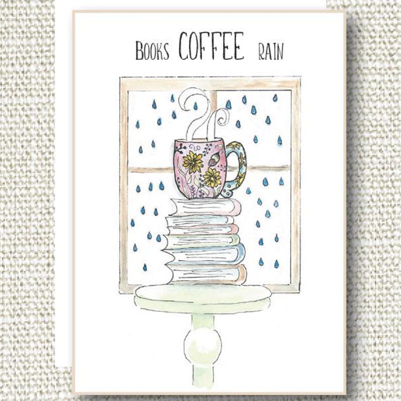 Coffee Books Rain - Etsy