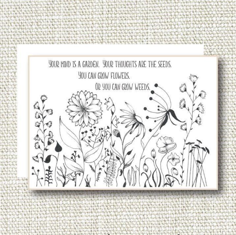 Your Mind is a Garden - Etsy