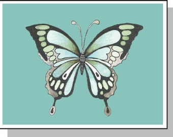 Aqua Butterfly | Etsy
