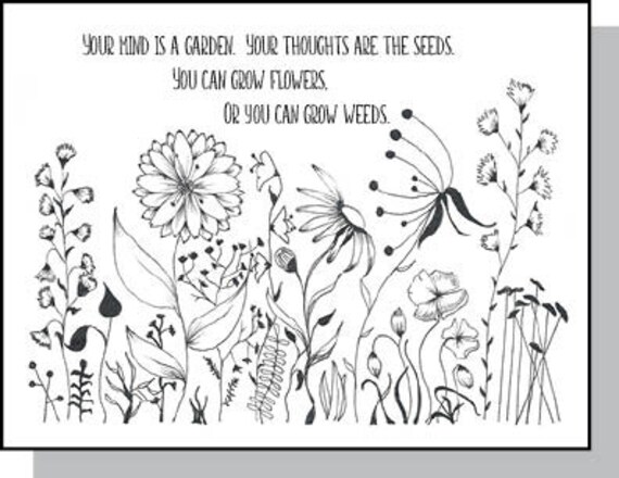 Your Mind is a Garden | Etsy