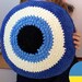 Evil Eye Crochet Pillow Nazar Knit Pillow Round Crochet Pillow - Etsy