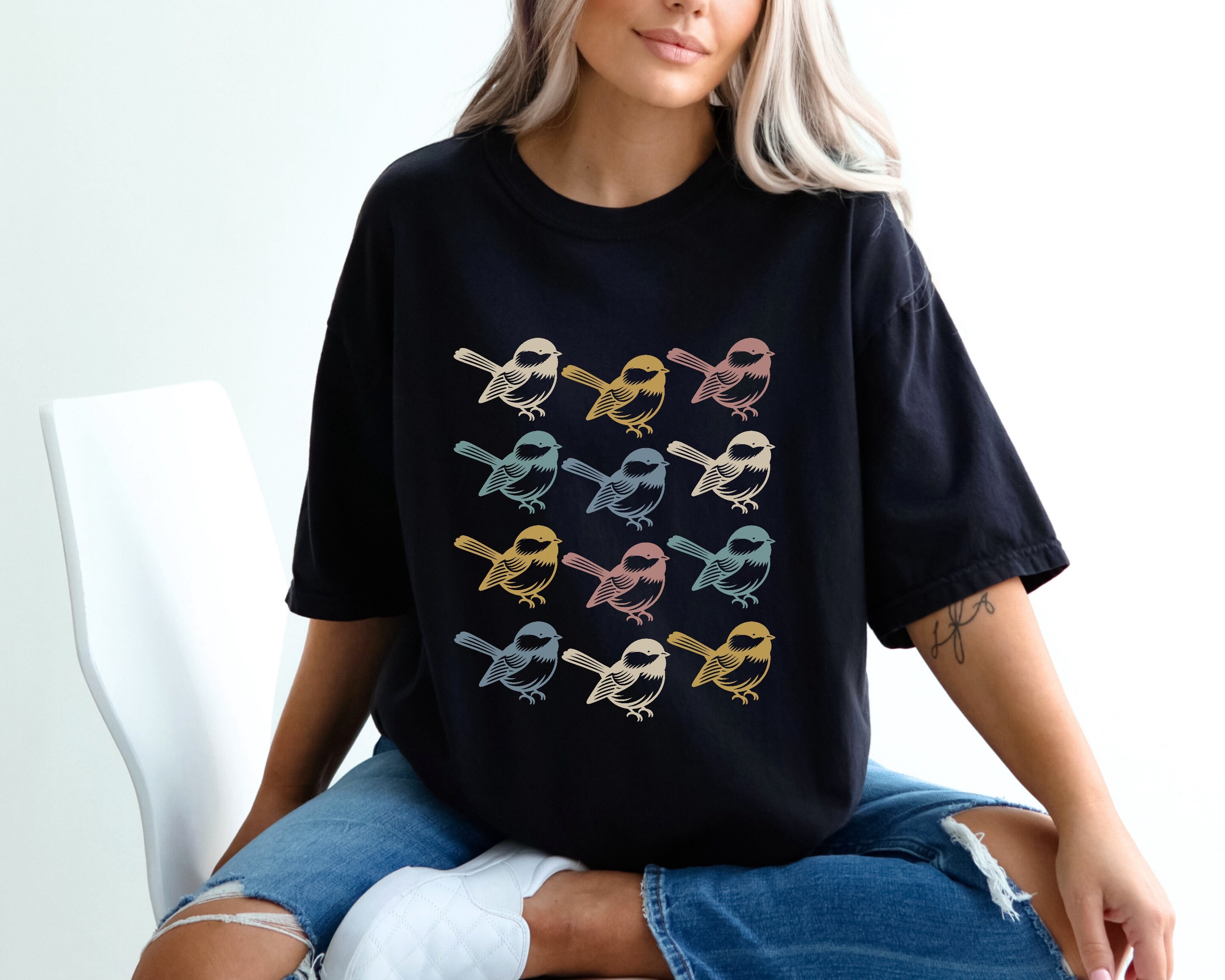 Chickadee Shirt, Bird T-shirt, Comfort Colors Nature Gift, Hiker Tshirt ...