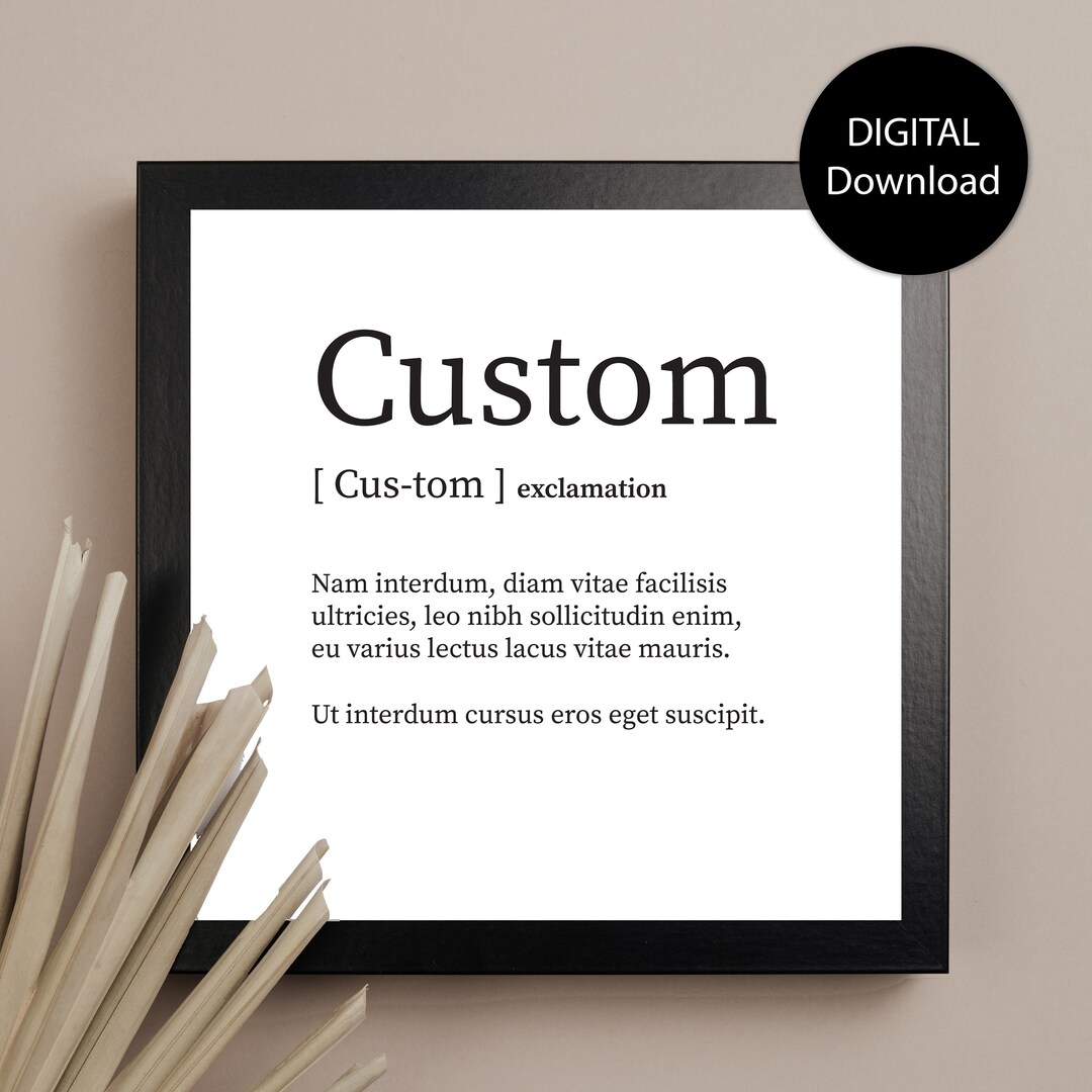 Ready to Print Custom Word & Definition Poster - Etsy UK