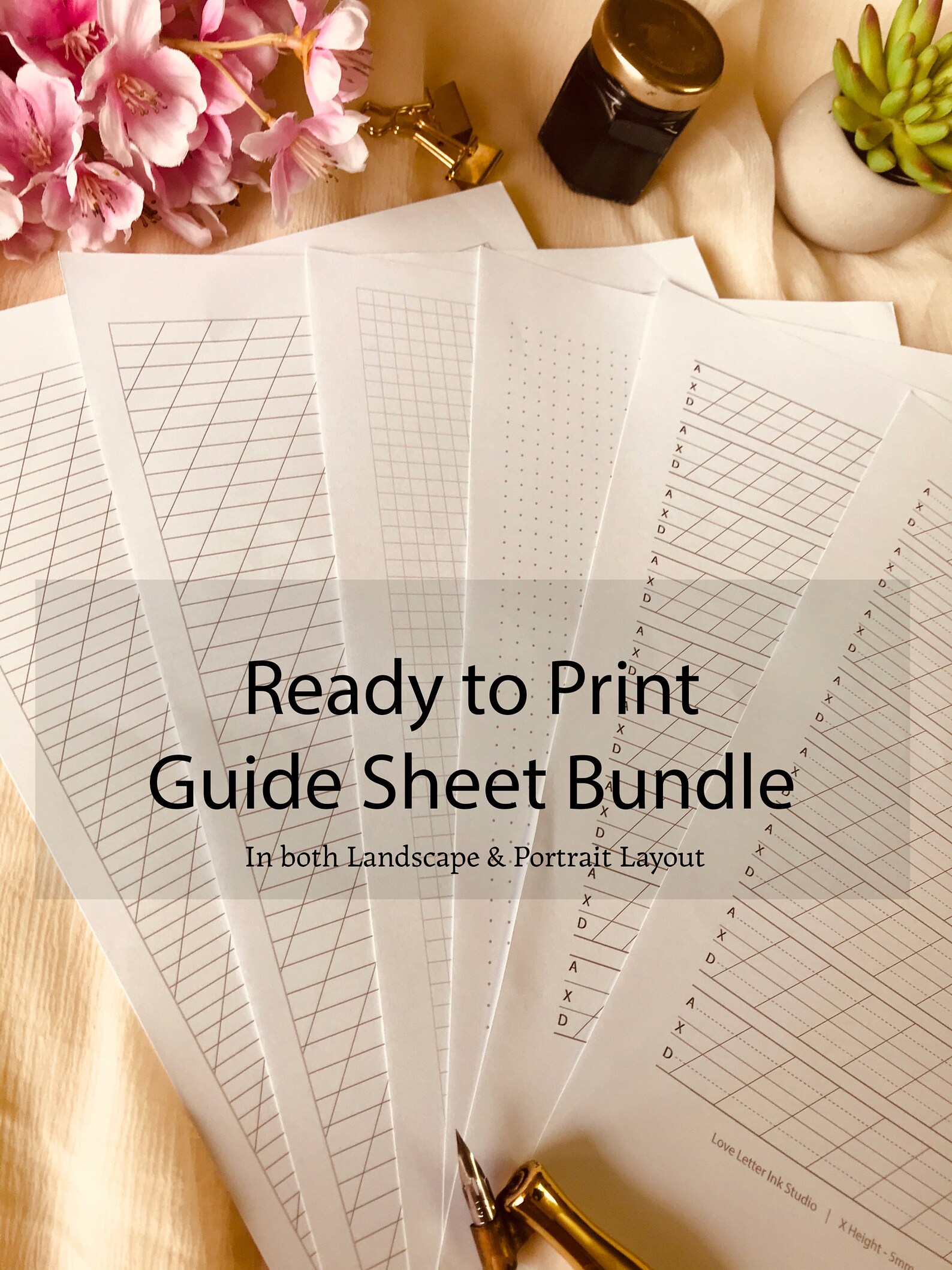 Buy Printable Calligraphy Guide Sheets Ideal for Practicing Online in ...