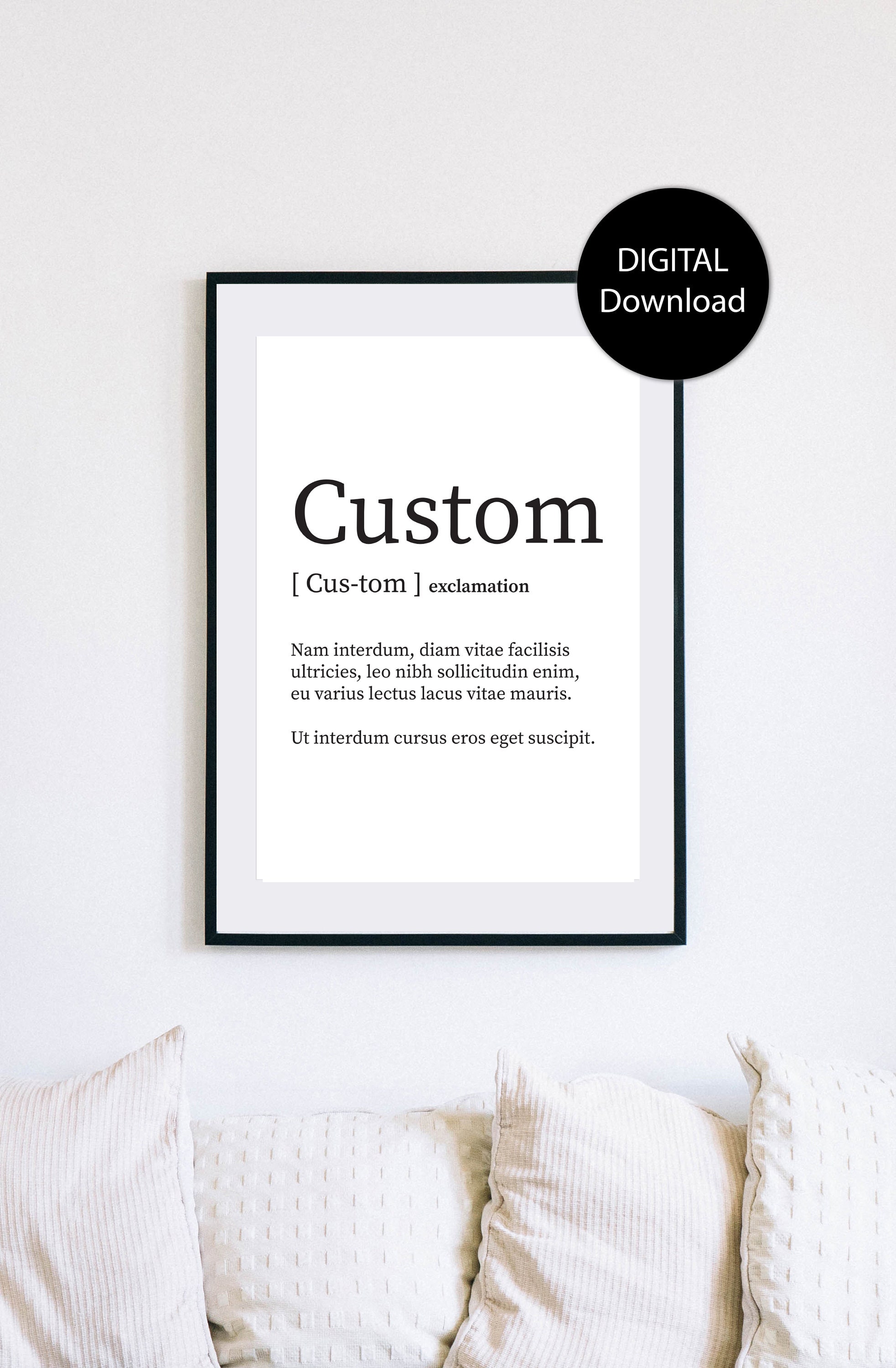 Ready to Print Custom Word & Definition Poster - Etsy UK